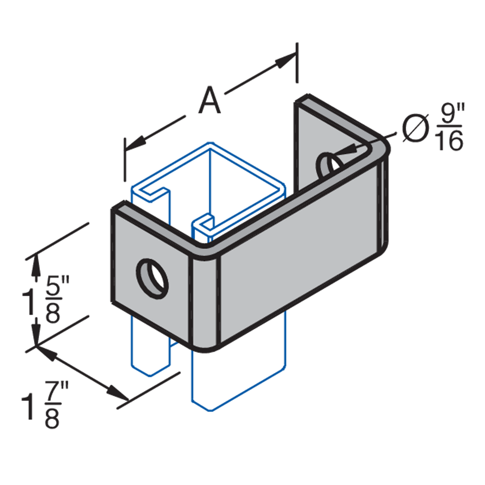 F-213 Four Hole "T" Plate for H-STRUT Channels