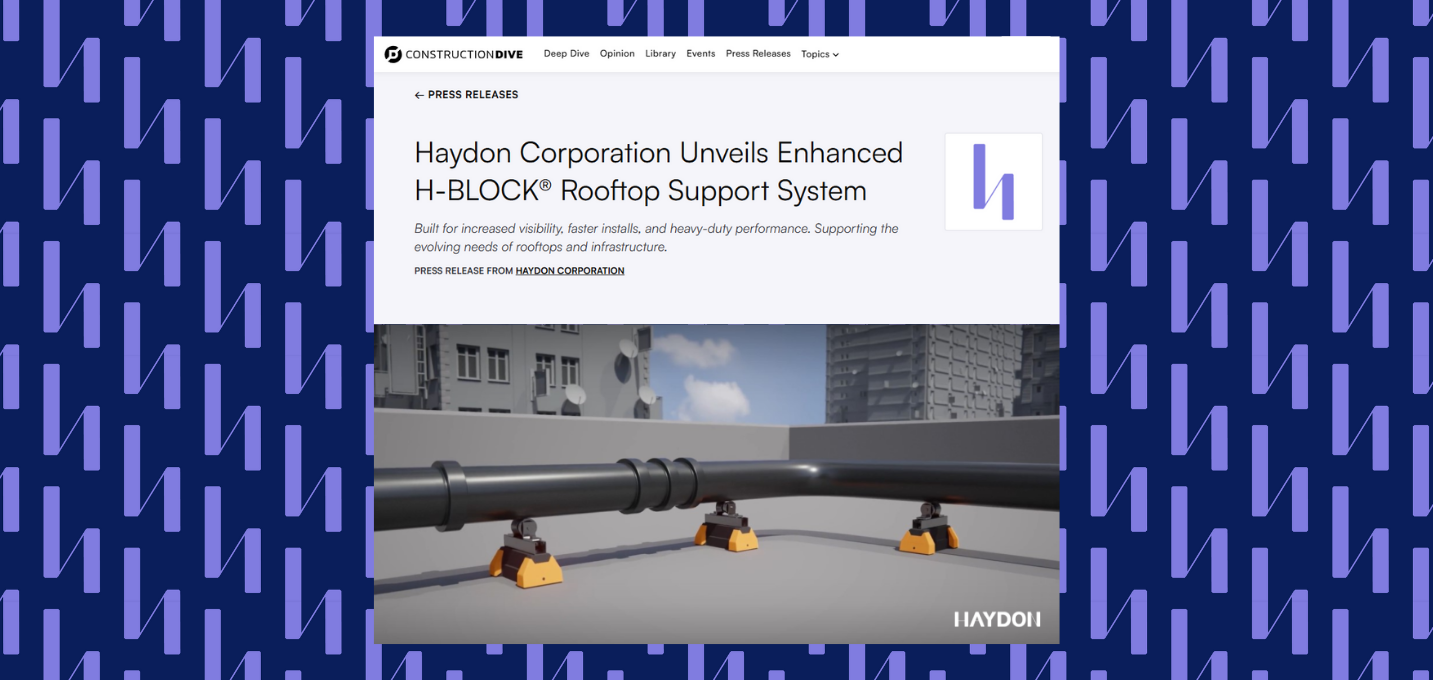 Haydon Corporation | H-Strut, Roof Block, Fittings and Baseboard